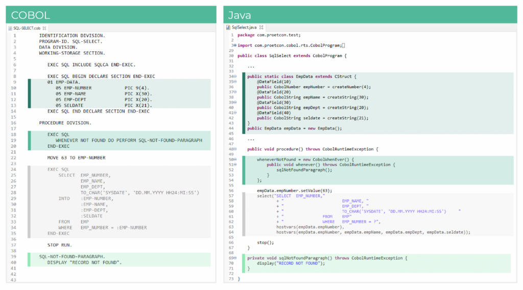 CoJaC | COBOL-Java-Migration - pro et con