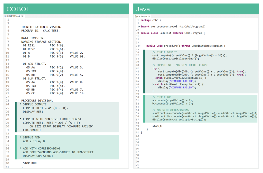 CoJaC | COBOL-Java Migration - pro et con