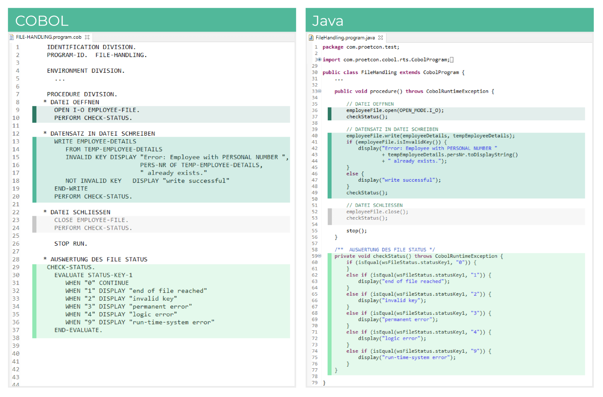 CoJaC | COBOL-Java Migration - pro et con