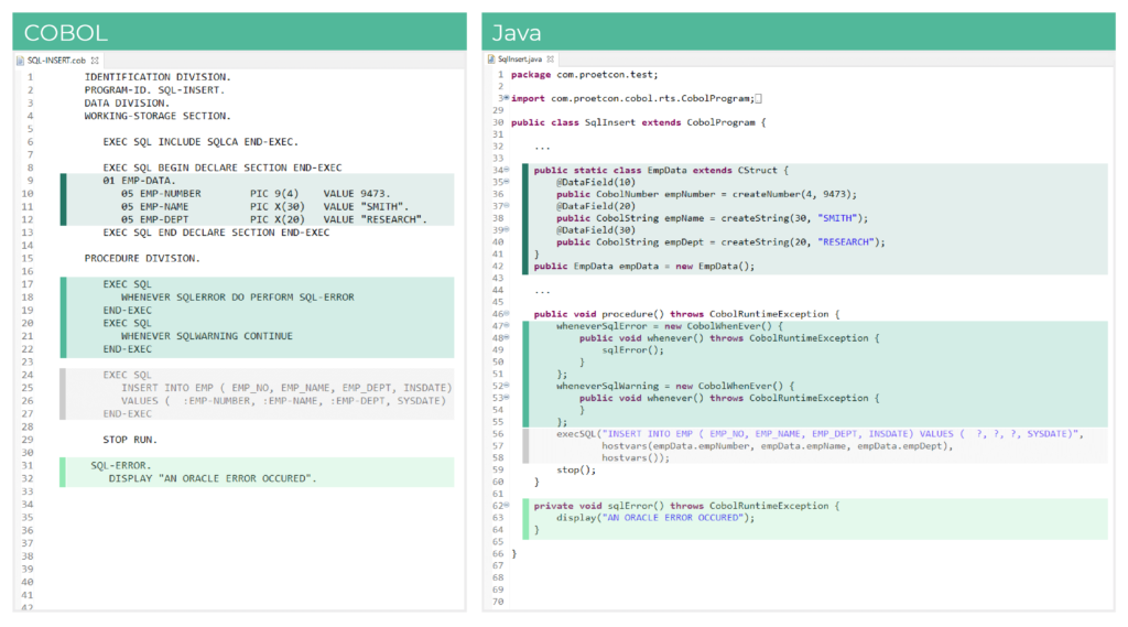 CoJaC | COBOL-Java Migration - pro et con